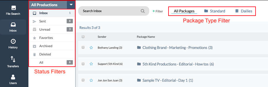 Package Inbox · Learning and Support Docs